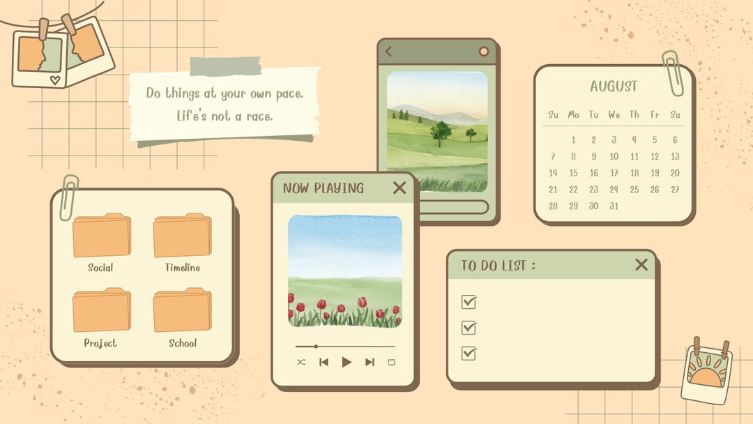 Desktop Wallpaper Fall Desktop Wallpaper Organization - Etsy Finland