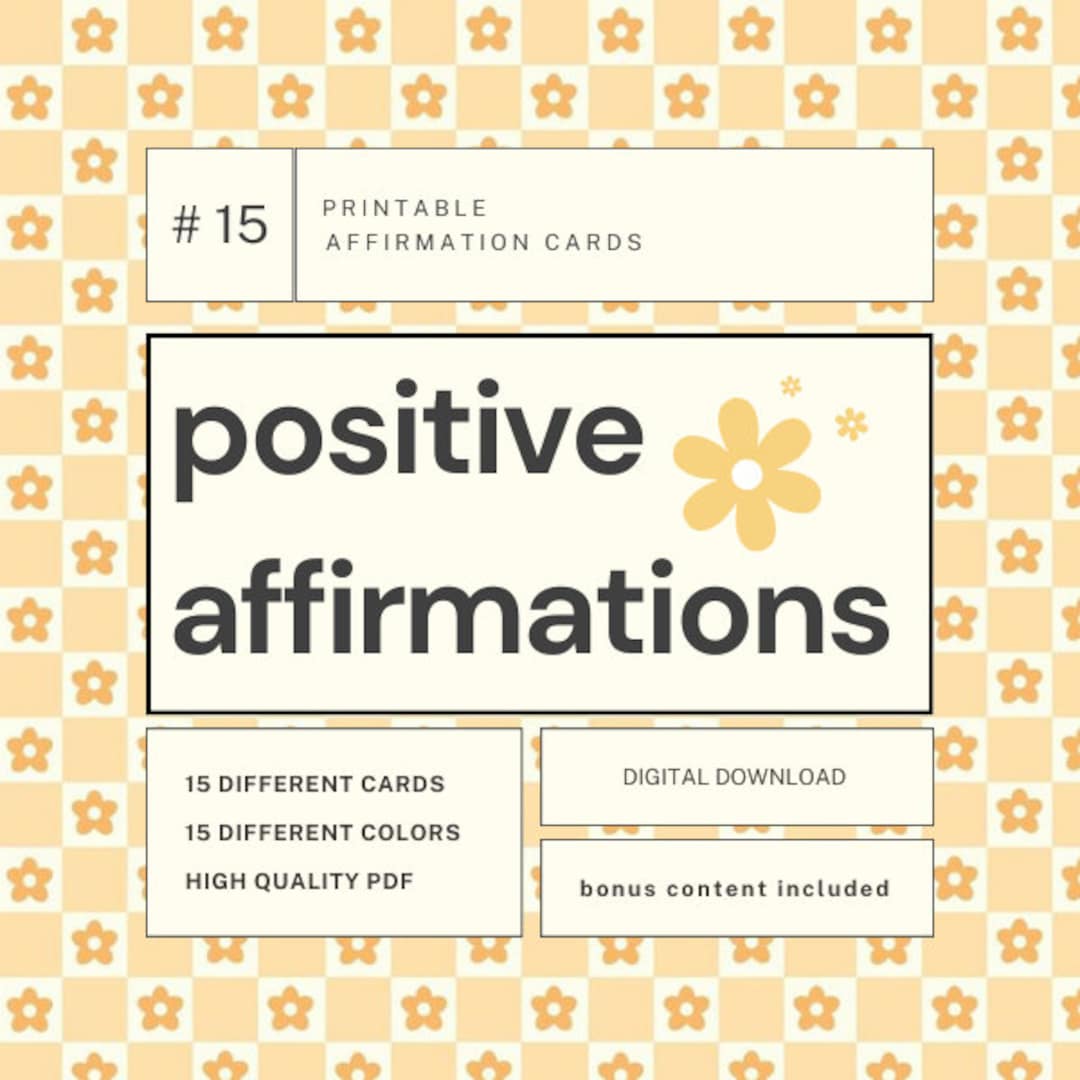 Positive Affirmation Cards, Goal Accomplishment, Positive Self Talk ...
