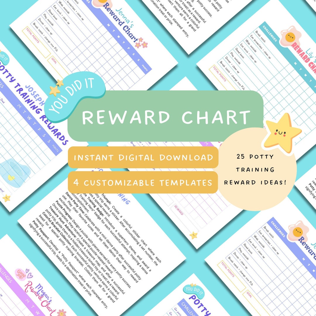 Reward Chart for Kids, Children's Reward Chart Printable, Chore Chart ...