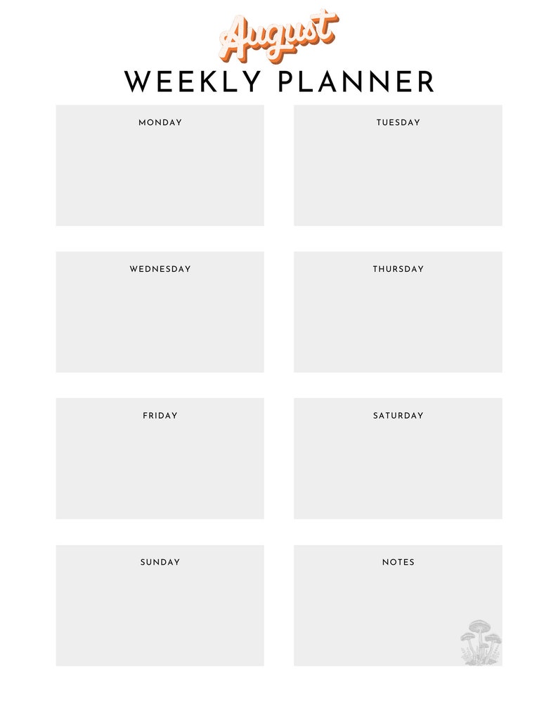 August Digital Planner Goodnotes Planner Daily Planner - Etsy
