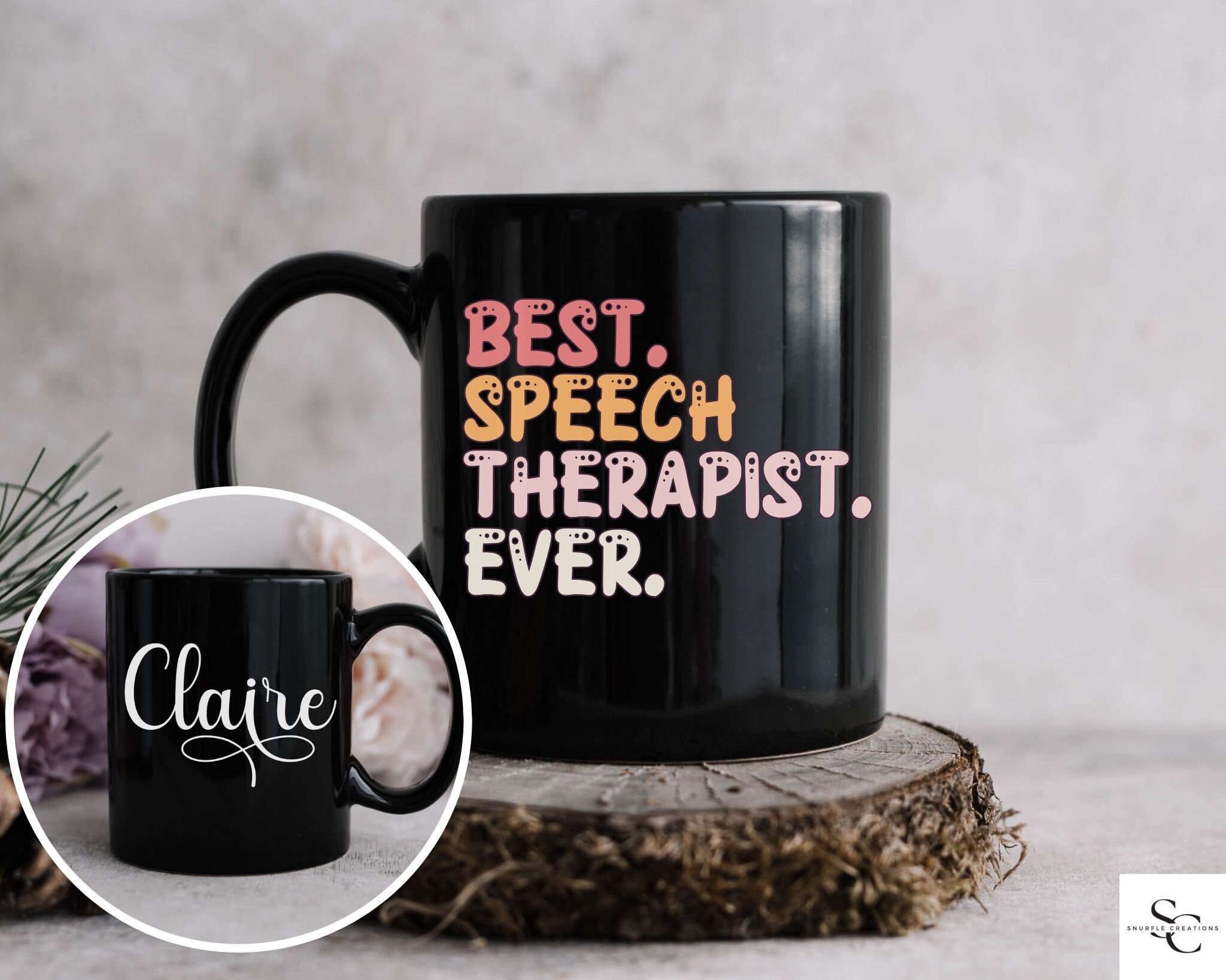 Custom Speech Therapy Mug, Personalized Speech Therapy Gifts, Custom SLP Gifts, Personalized SLP ...