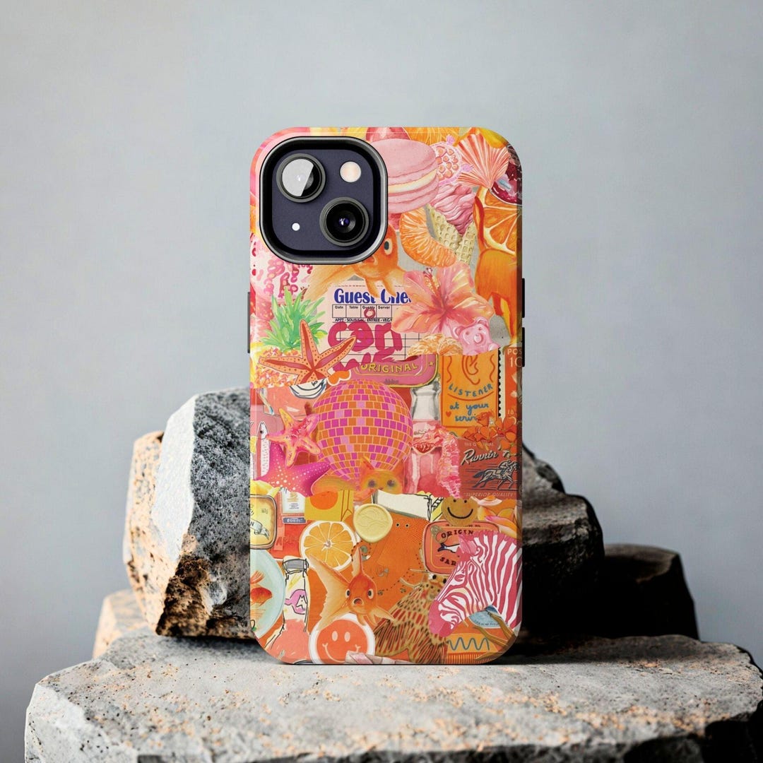 Orange Collage Phone Case for iPhone Google Pixel Samsung Galaxy Huawei ...