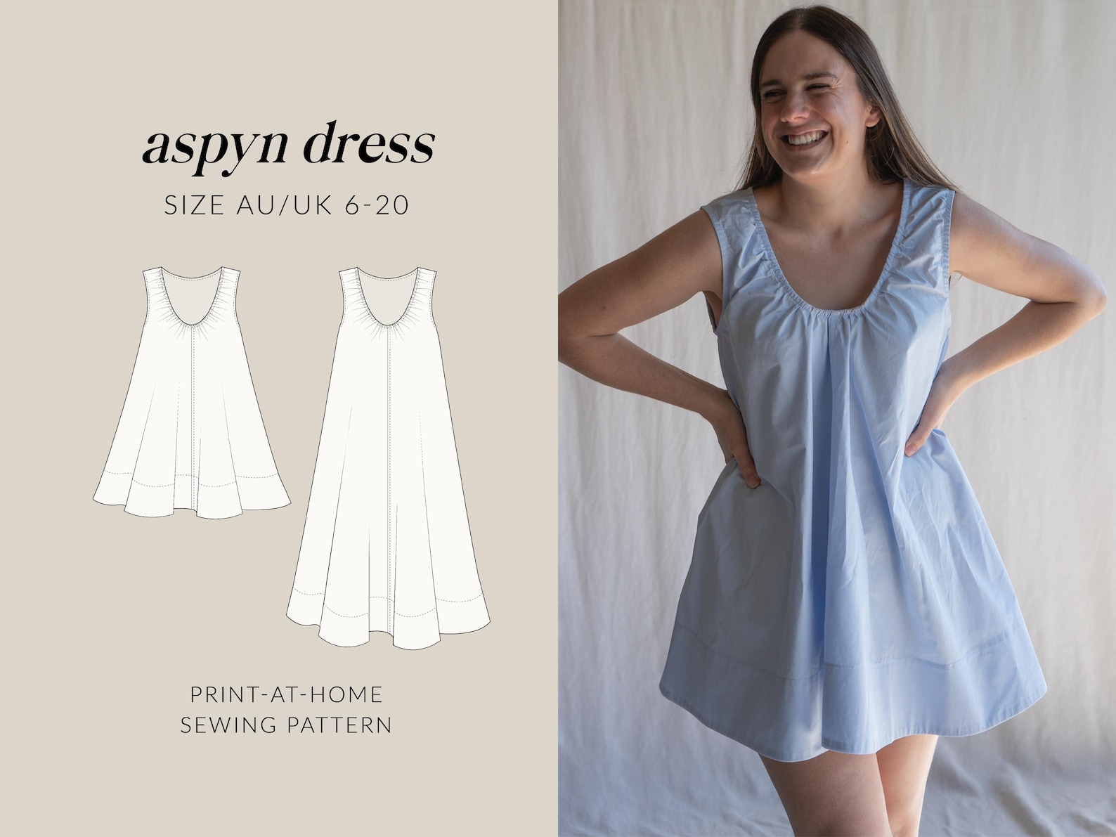 Aspyn Dress | PDF Sewing Pattern | AU 6-20 (US 2-16) - Etsy