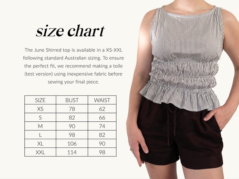 June Shirred Top | PDF Sewing Pattern | XS-XXL - Etsy