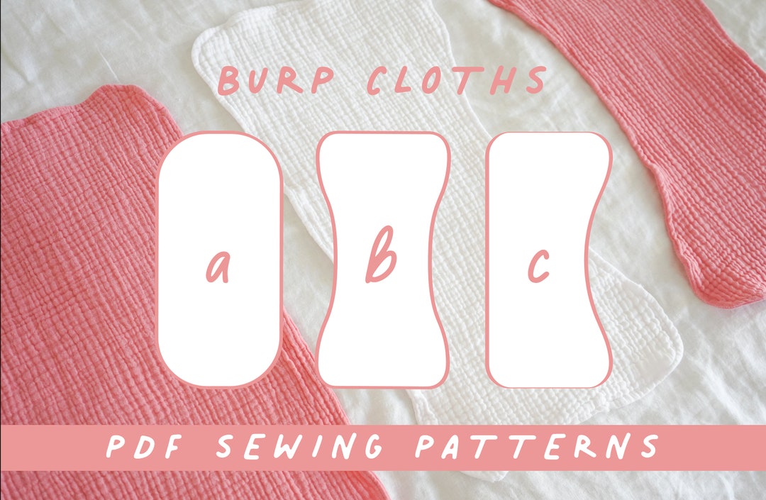 Burp Cloth Sewing Pattern PDF Three Options Beginner Friendly - Etsy