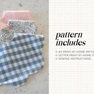 Scalloped Edge Bib Sewing Pattern | Baby Bib PDF | Beginner Friendly - Etsy