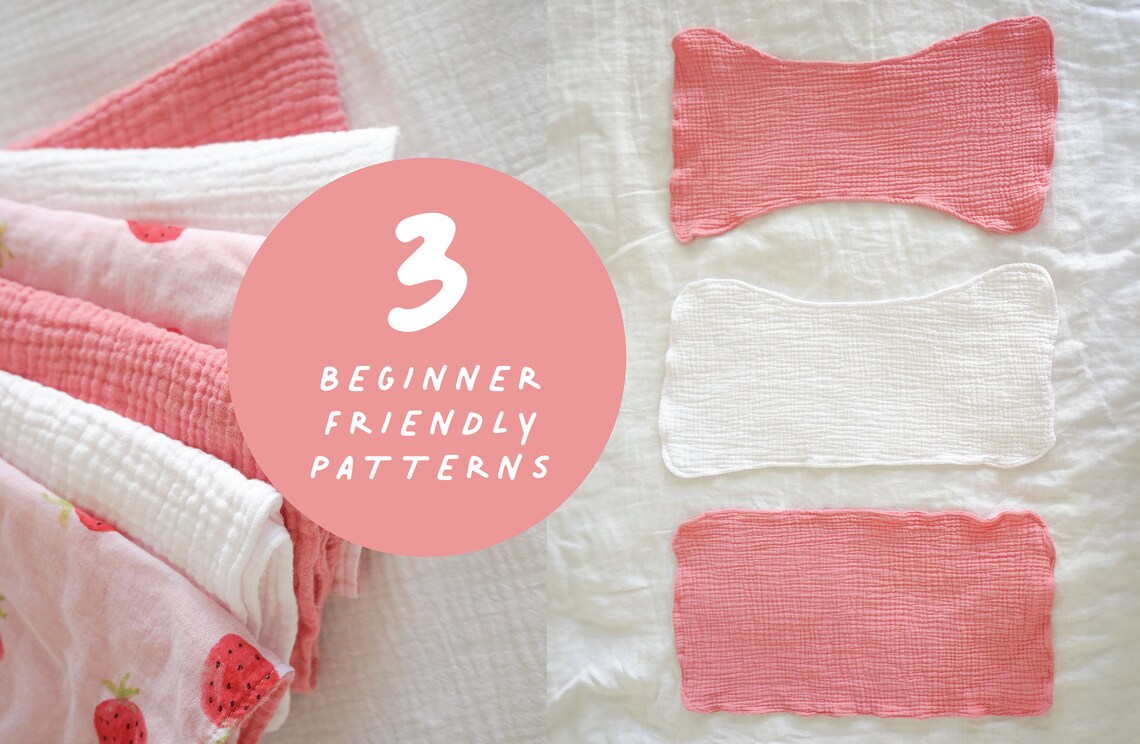 Burp Cloth Sewing Pattern | PDF | Three Options | Beginner Friendly - Etsy