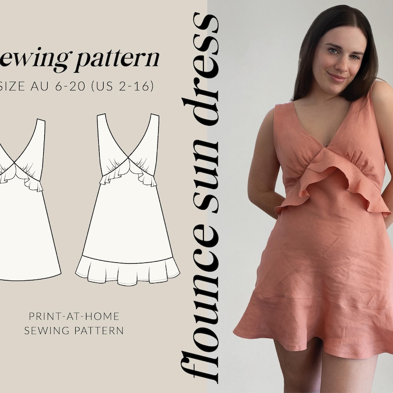 Dress With Flounce - Etsy