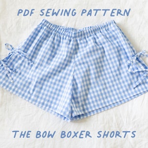 Bow Boxer Shorts PDF Sewing Pattern AU 6-18 Beginner Friendly Print-at ...