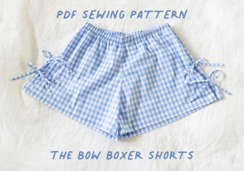 Bow Boxer Shorts PDF Sewing Pattern AU 6-18 Beginner Friendly Print-at ...