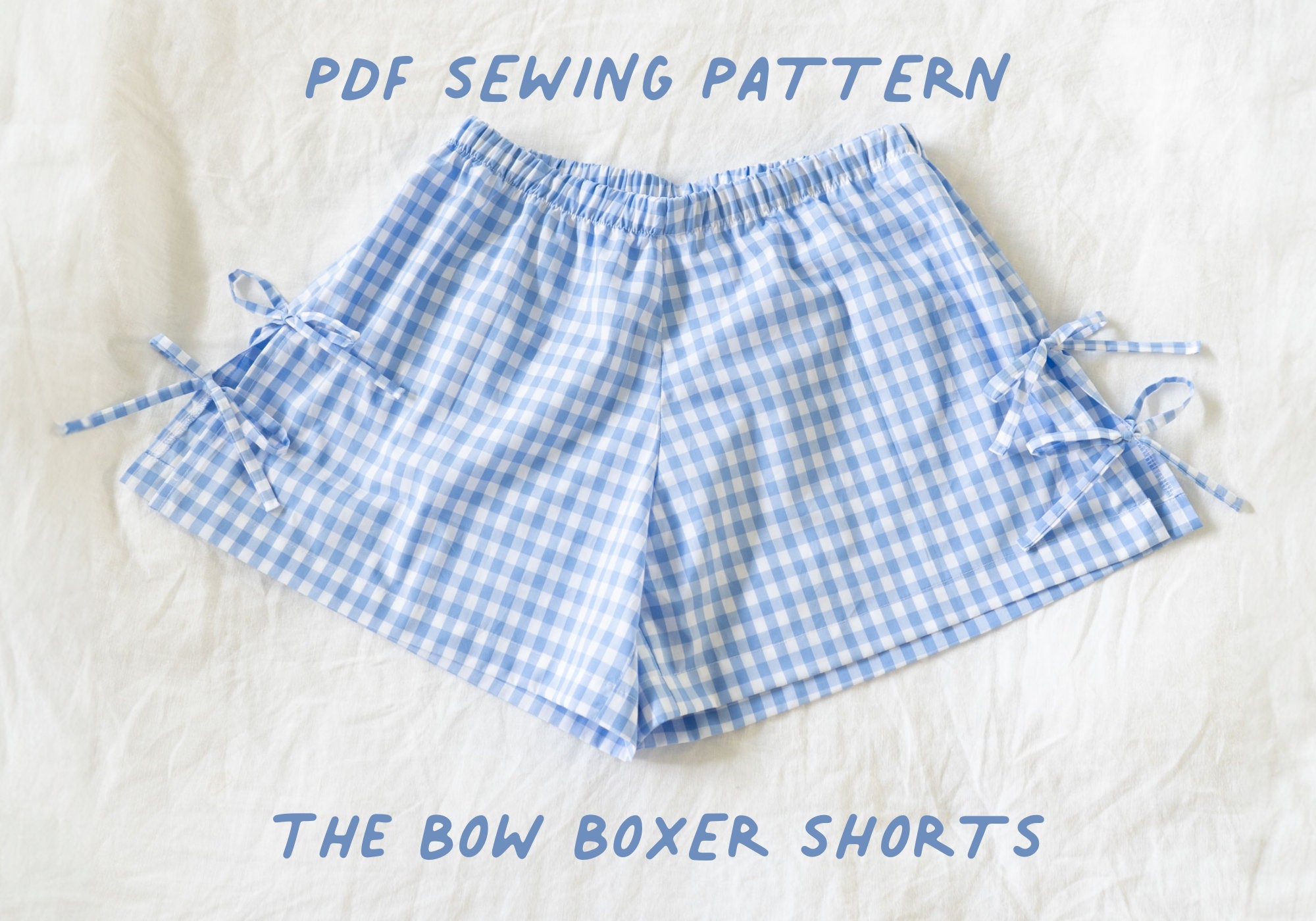 Bow Boxer Shorts PDF Sewing Pattern AU 6-18 Beginner Friendly Print-at ...