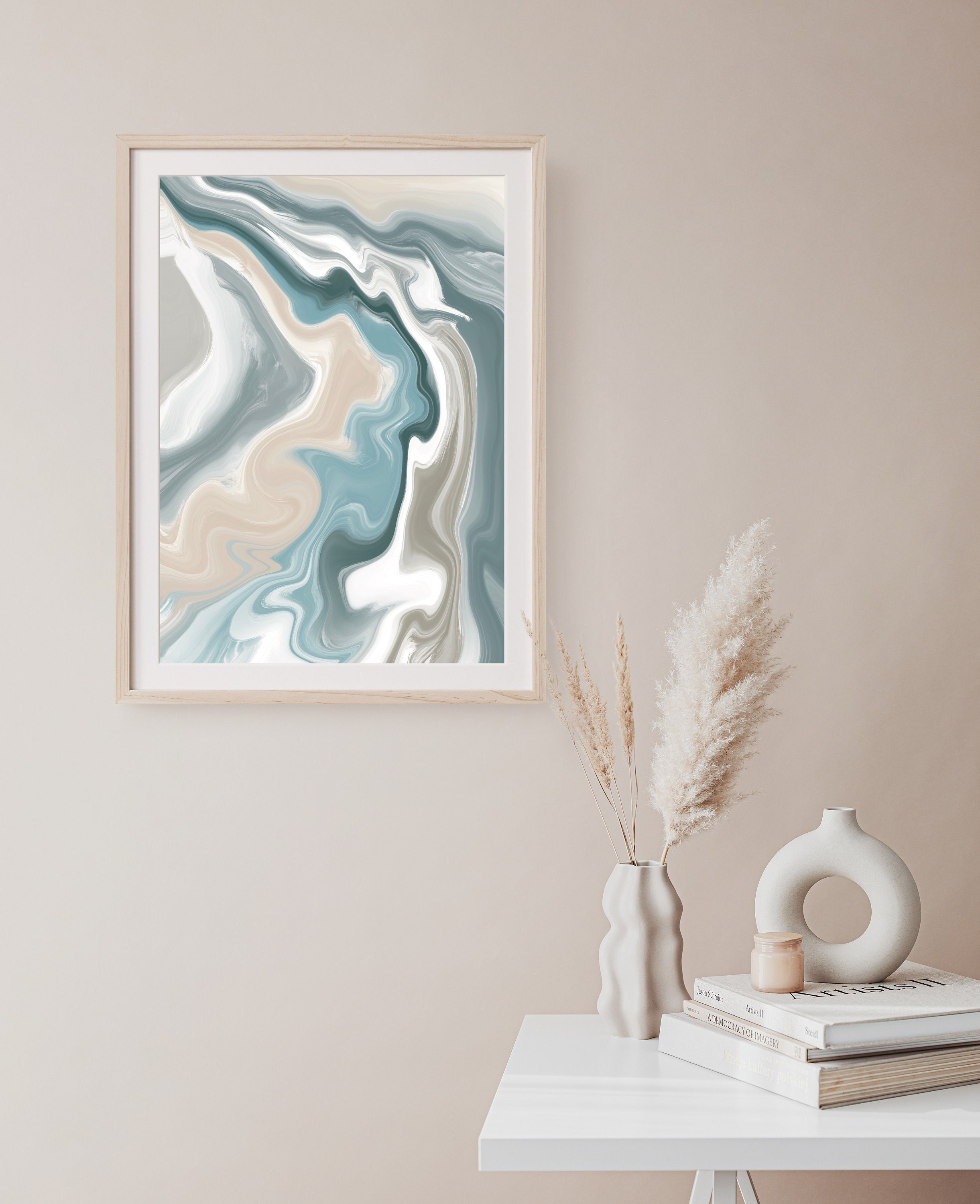 Marble Print, Blue Printable Wall Art, Marble Decor, Blue Marble Home ...