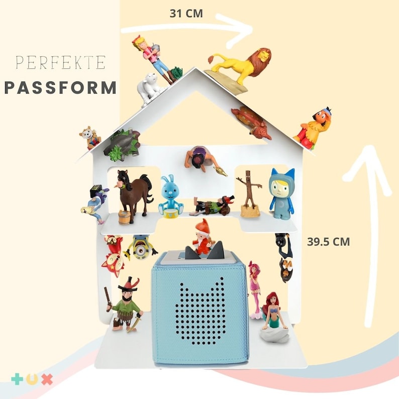 TUX Shelf House for 42 Tonies and Toniebox Magnetic Wall - Etsy