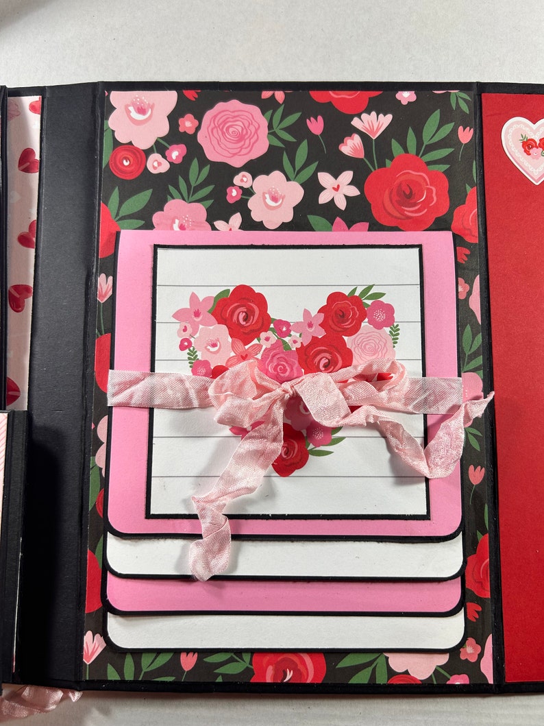 Love You Handcrafted Double Water Fall Quad Fold 6x9x2 Folio Album ...