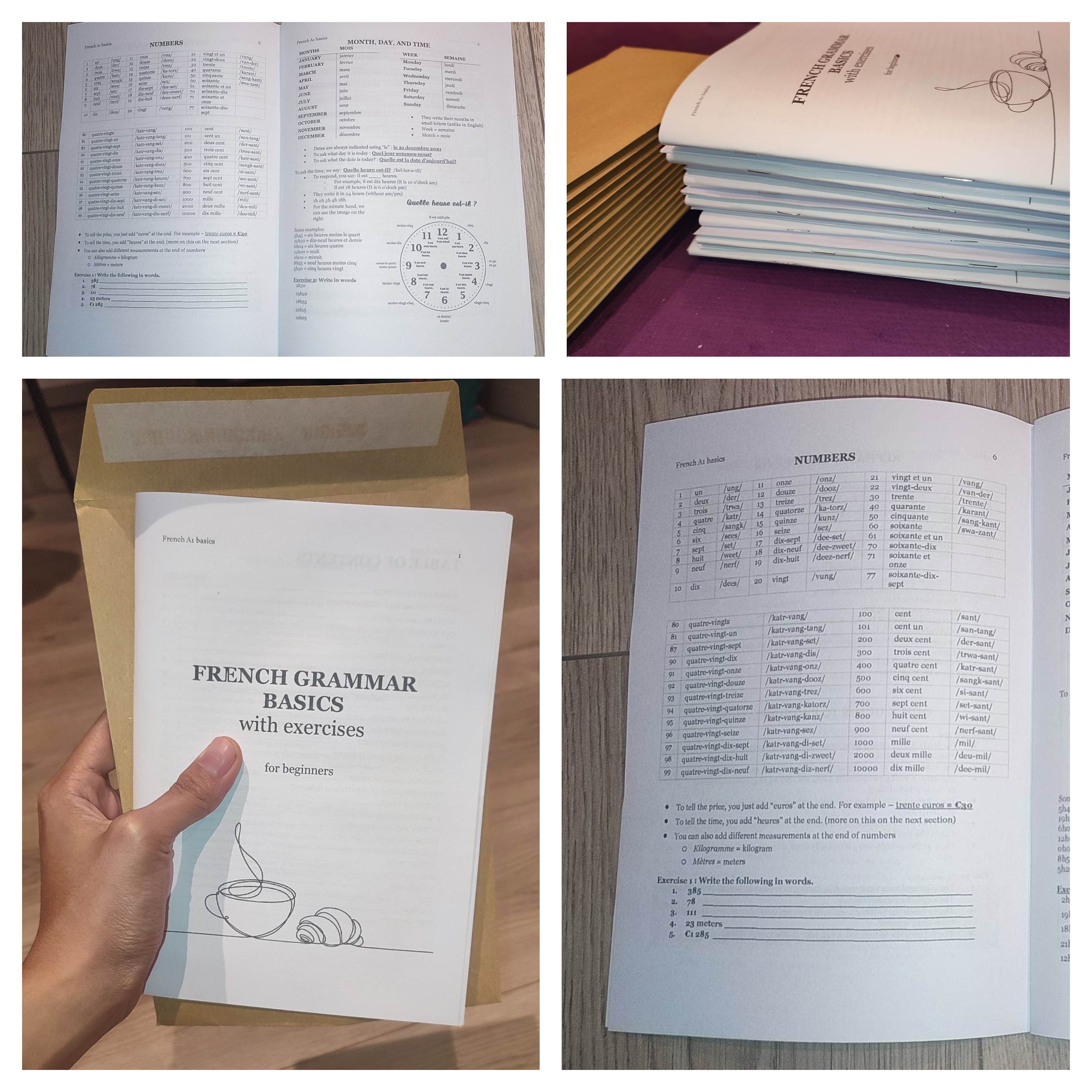 BOOKLET SET French A1-A2 Grammar Booklet and DELF A2 Booklet physical ...