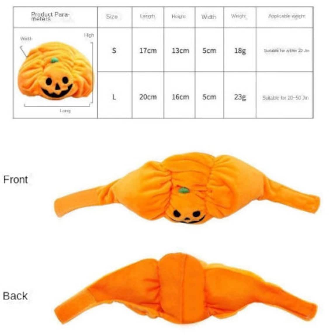 Pumpkin Hat for Pets cat/dog Halloween Pet Costume and - Etsy