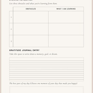 Daily Gratitude, Goal Setting, Reflection, Food/water Tracking and ...