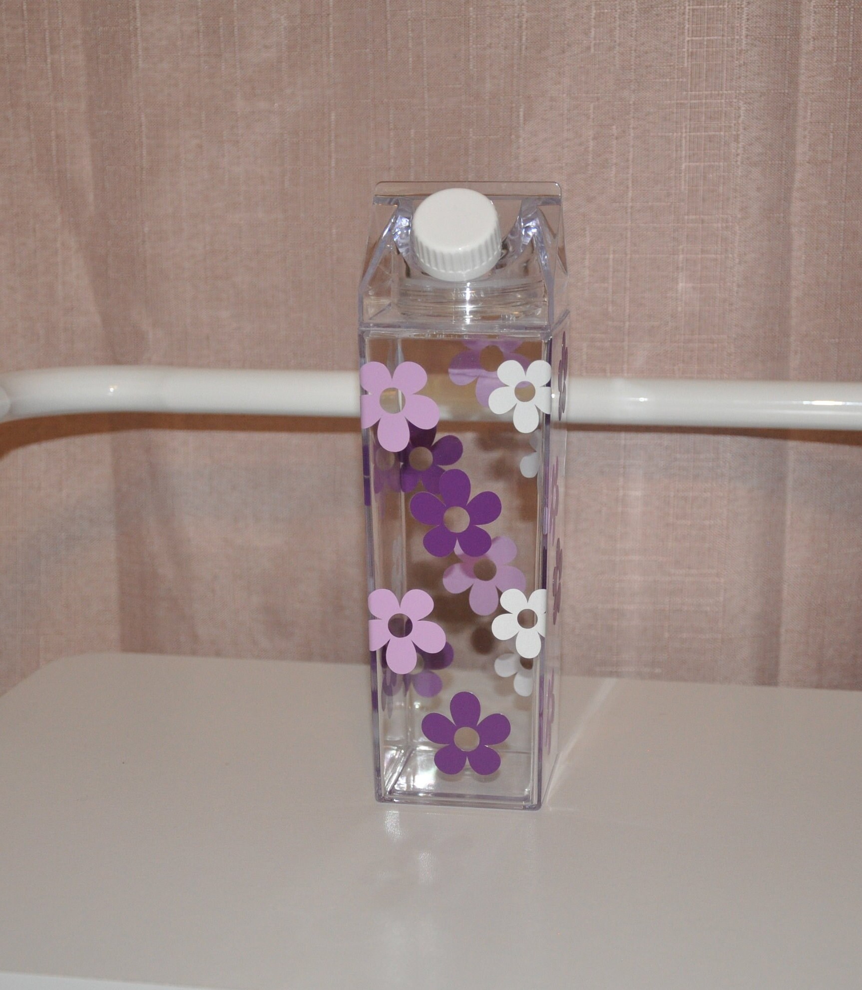 17oz Purple Daisies Milk Carton Water Bottle - Etsy
