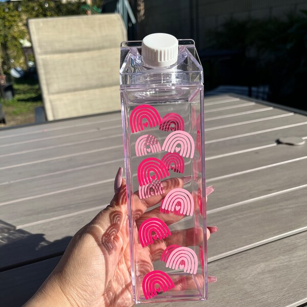 Kawaii Milk Water Bottle - Etsy
