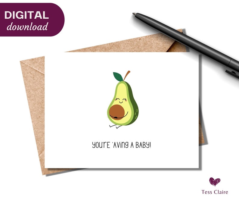 PRINTABLE Pregnancy Card Baby Shower Card Expectant Mother - Etsy