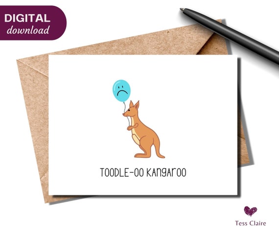 PRINTABLE Farewell Card Good Luck Card Australian Goodbye - Etsy