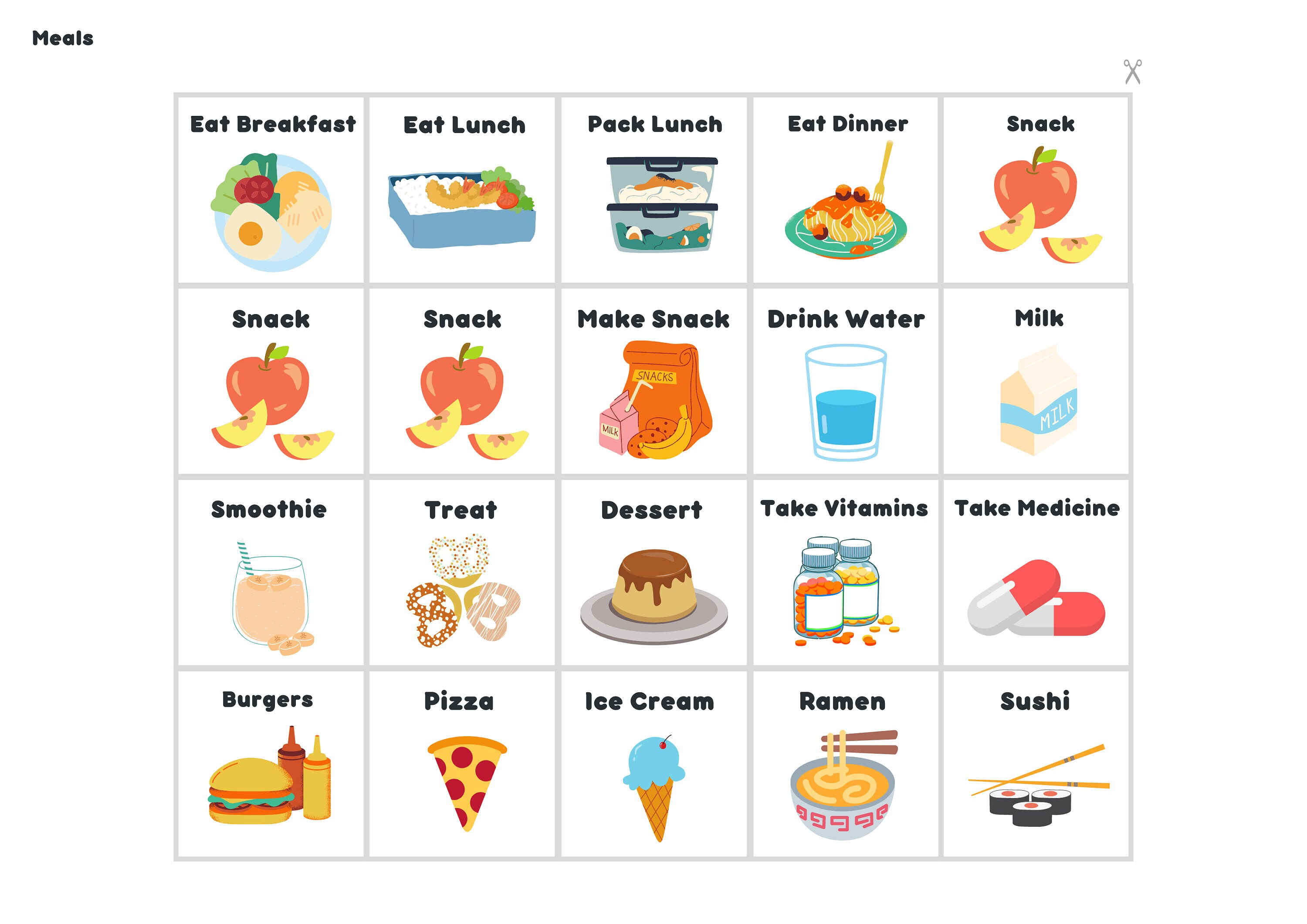 Daily Visual Routine Chart With Cards Morning Afternoon Evening ...