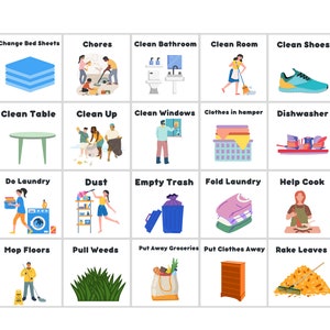 Daily Visual Routine Chart With Cards Morning Afternoon Evening ...