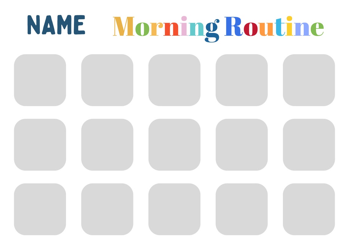 Daily Visual Routine Chart With Cards Morning Afternoon Evening ...