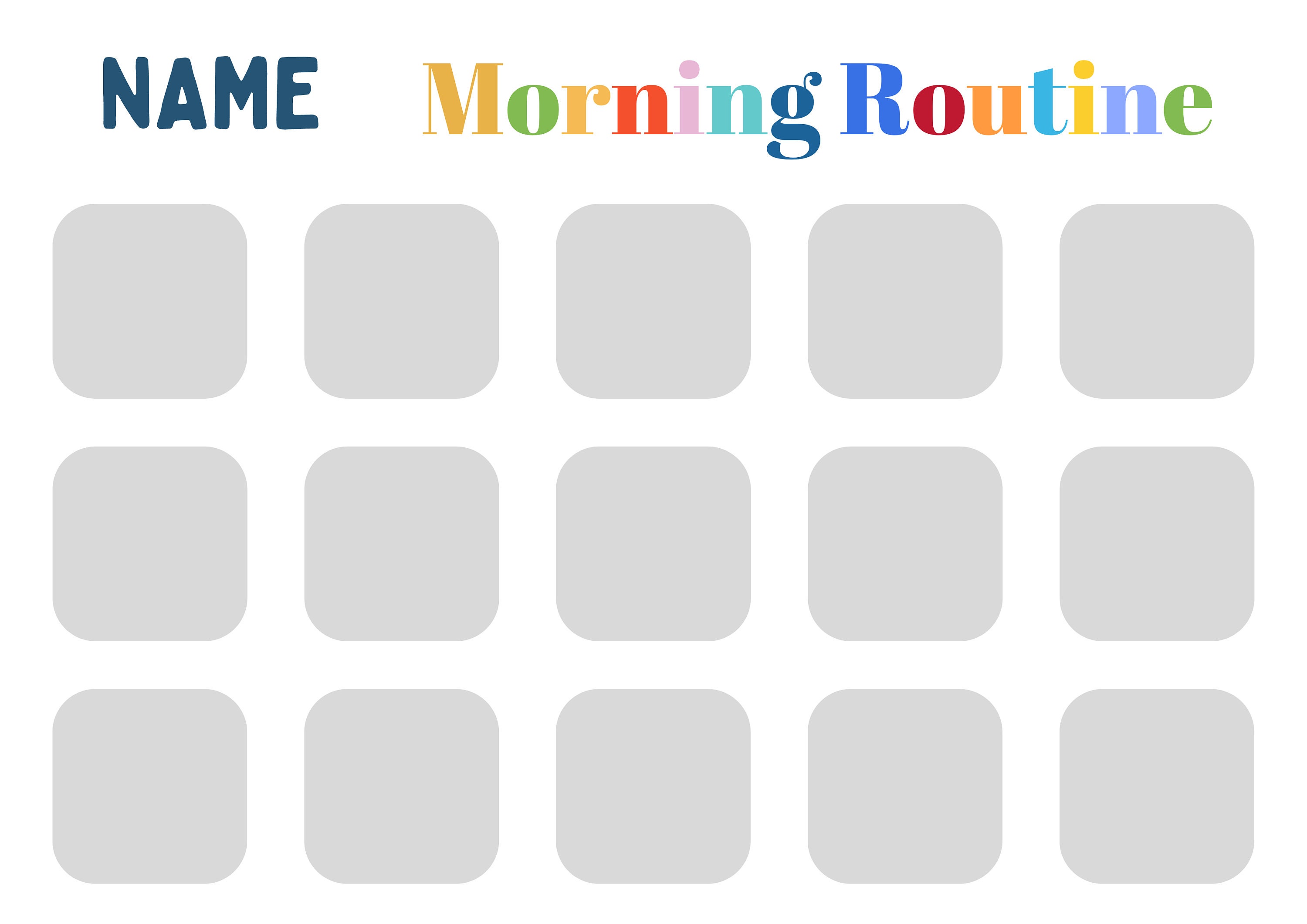 Daily Visual Routine Chart With Cards Morning Afternoon Evening ...