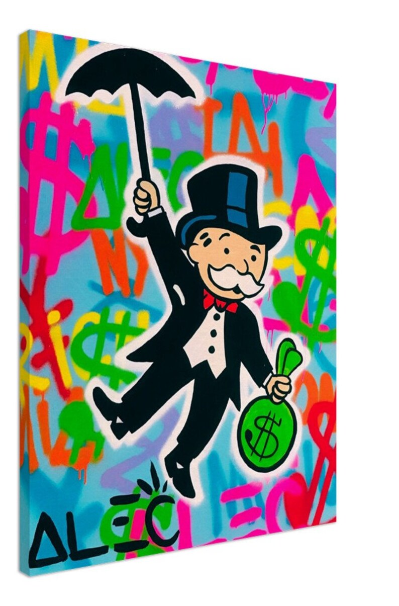 Alec Richie Rich Canvas Wall Art / Graffiti Pop Art / Housewarming Gift ...