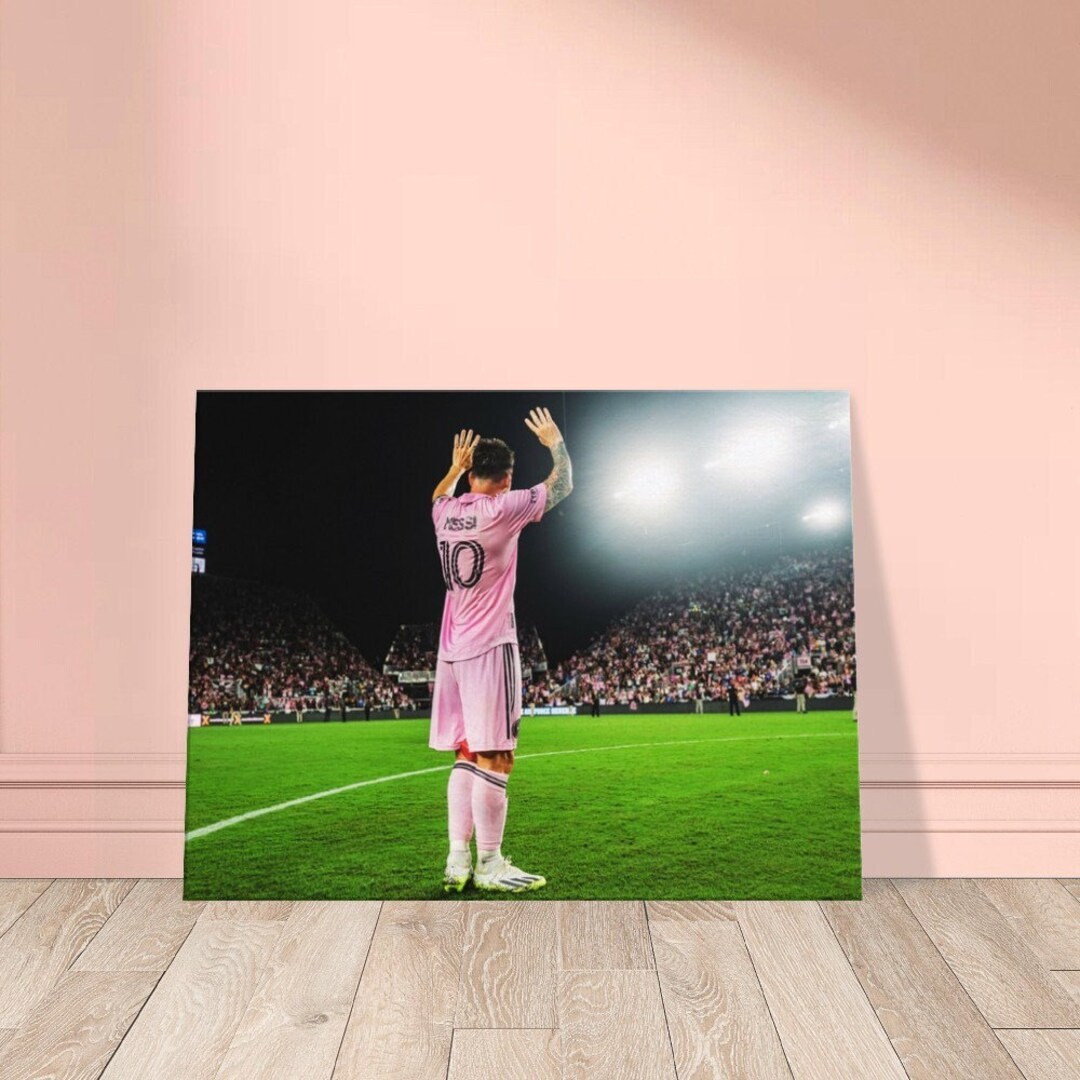 Messi Inter Miami Debut Canvas Wall Art / Lionel Messi Wall Art / Inter ...