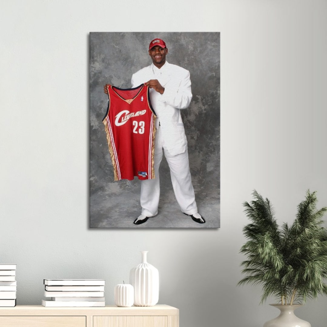 Lebron James NBA Draft Day Canvas Wall Art / 2003 NBA Draft / - Etsy