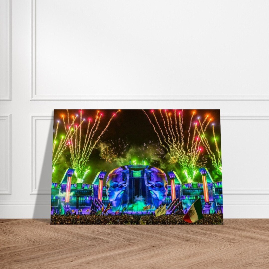 EDC Rave Fireworks Canvas Wall Art / Electric Daisy Carnival Art / EDC ...