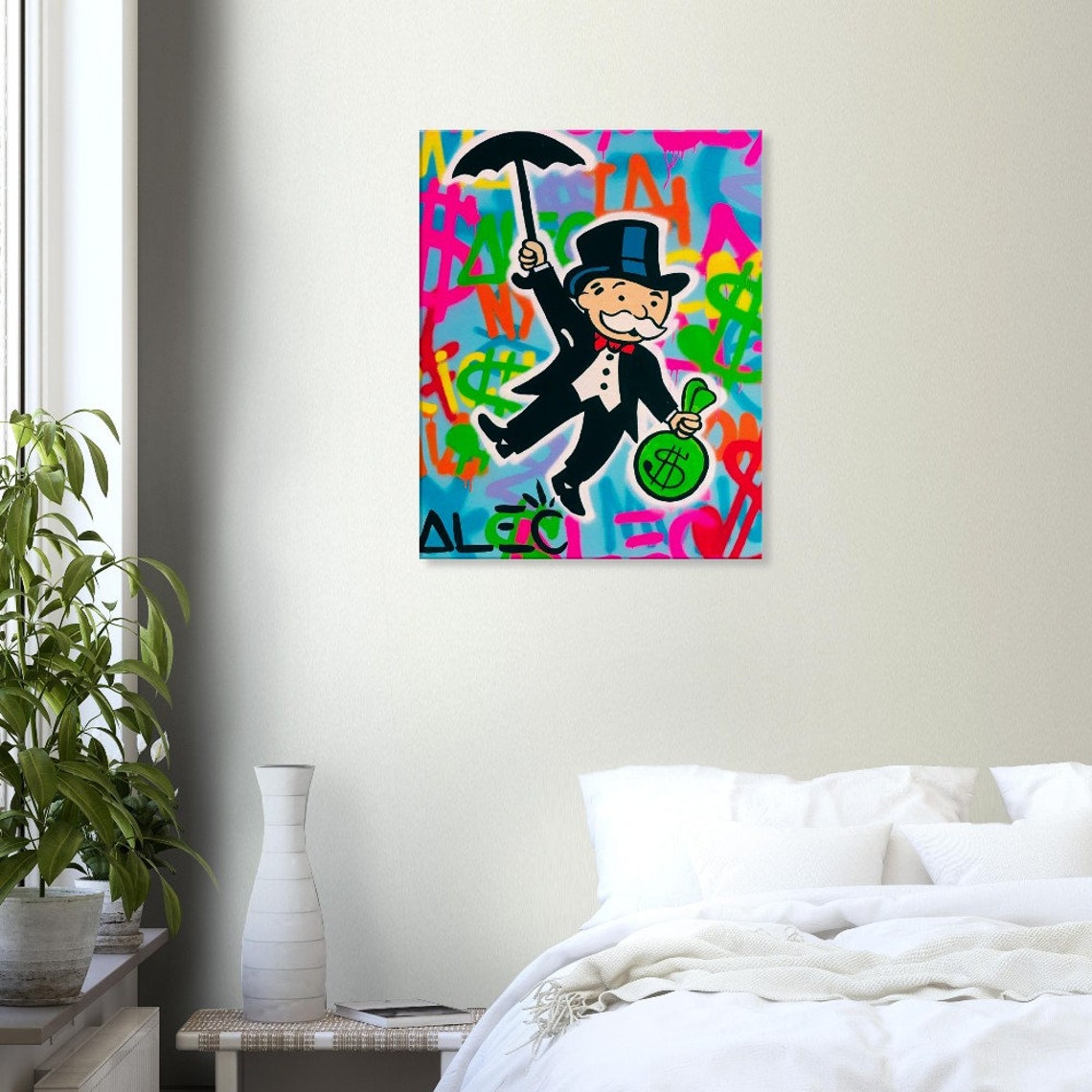 Alec Richie Rich Canvas Wall Art / Graffiti Pop Art / - Etsy