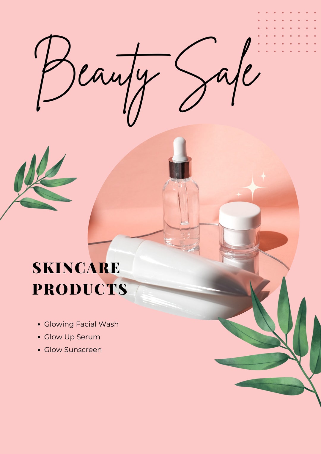 Beauty Skincare Sale Poster - Etsy