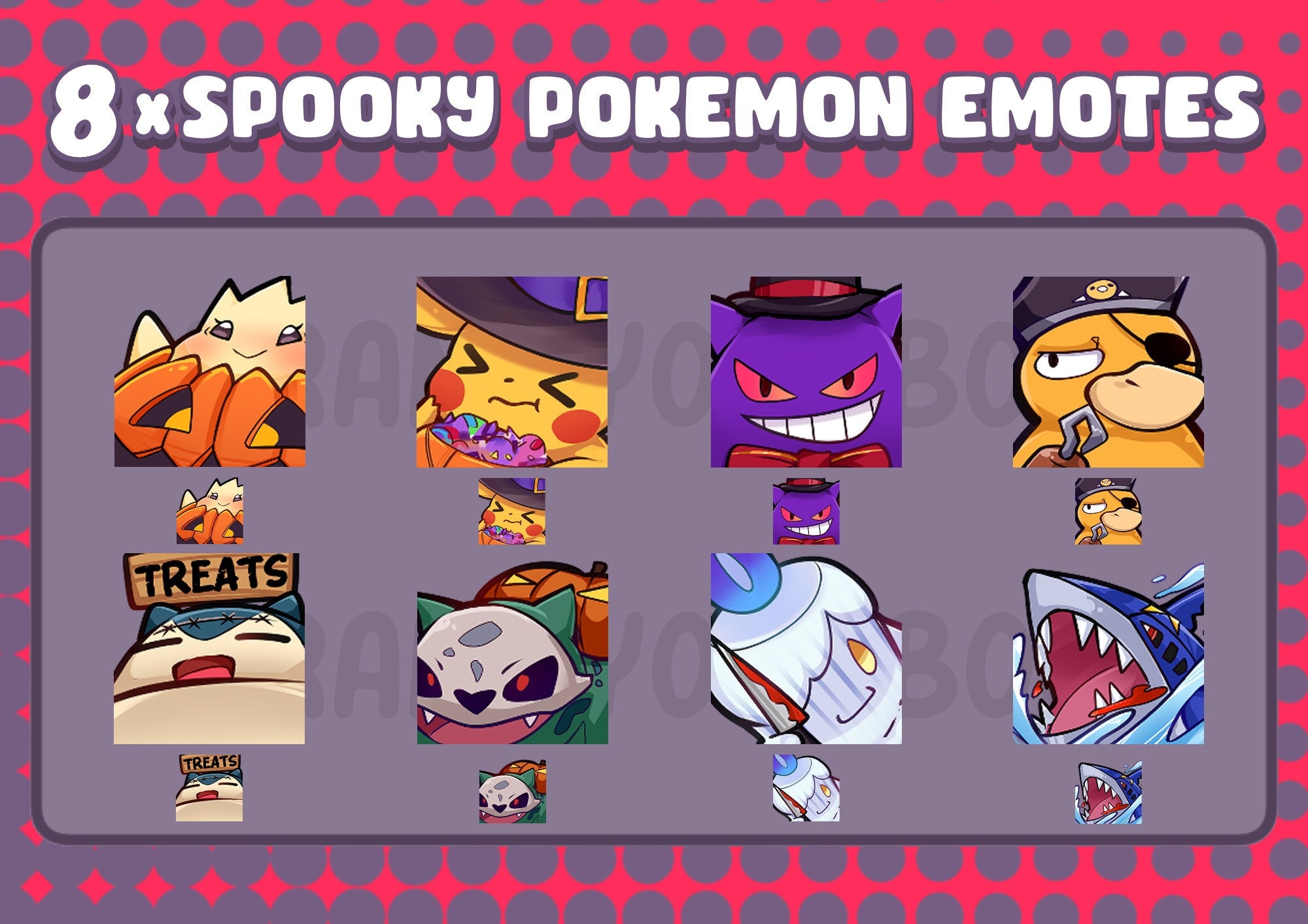 Twitch Discord Emotes Spooky Pokemon Halloween/ Togepi Bulbasaur ...