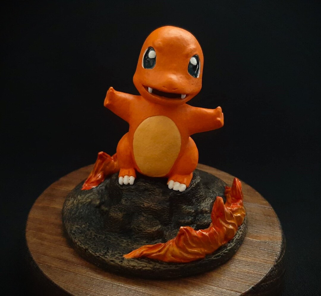 Charmander Figure, Pokemon Handmade Resin Figure, Charmander Miniatures ...