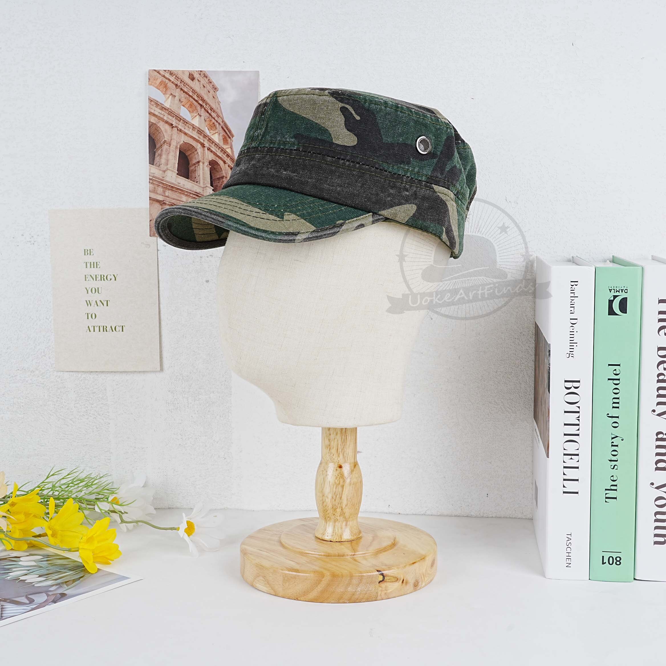 Minimalist Camouflage Military Caps, Retro Army Style Cap, Summer ...