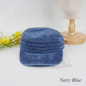Custom Vintage Washed Flat Caps, Retro Army Style Military Cap, Castro ...