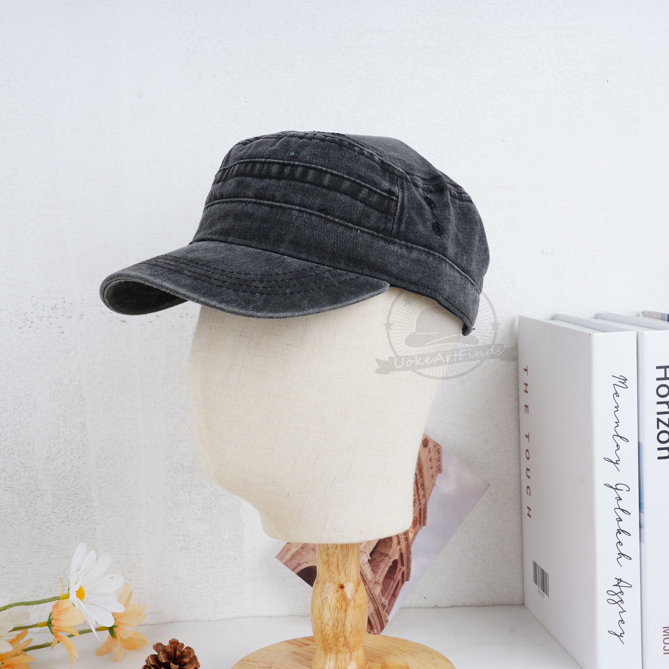 Custom Vintage Washed Flat Caps, Retro Army Style Military Cap, Castro ...