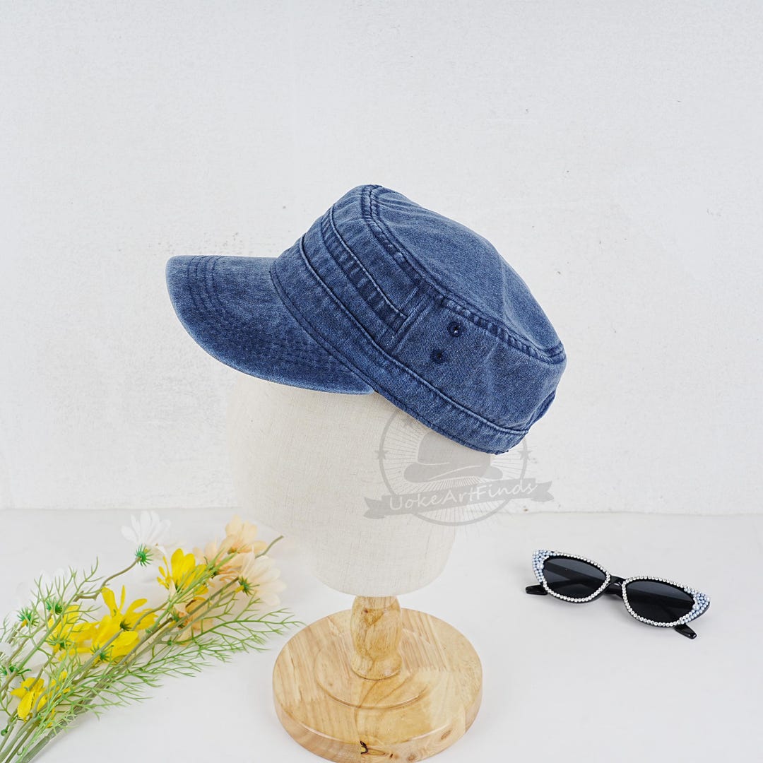 Vintage Navy Blue Military Caps, Army Style Hats, Streetwear Flat Caps ...