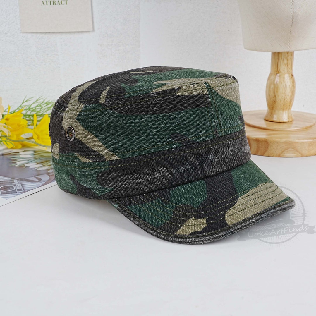 Minimalist Camouflage Military Caps, Retro Army Style Cap, Summer ...