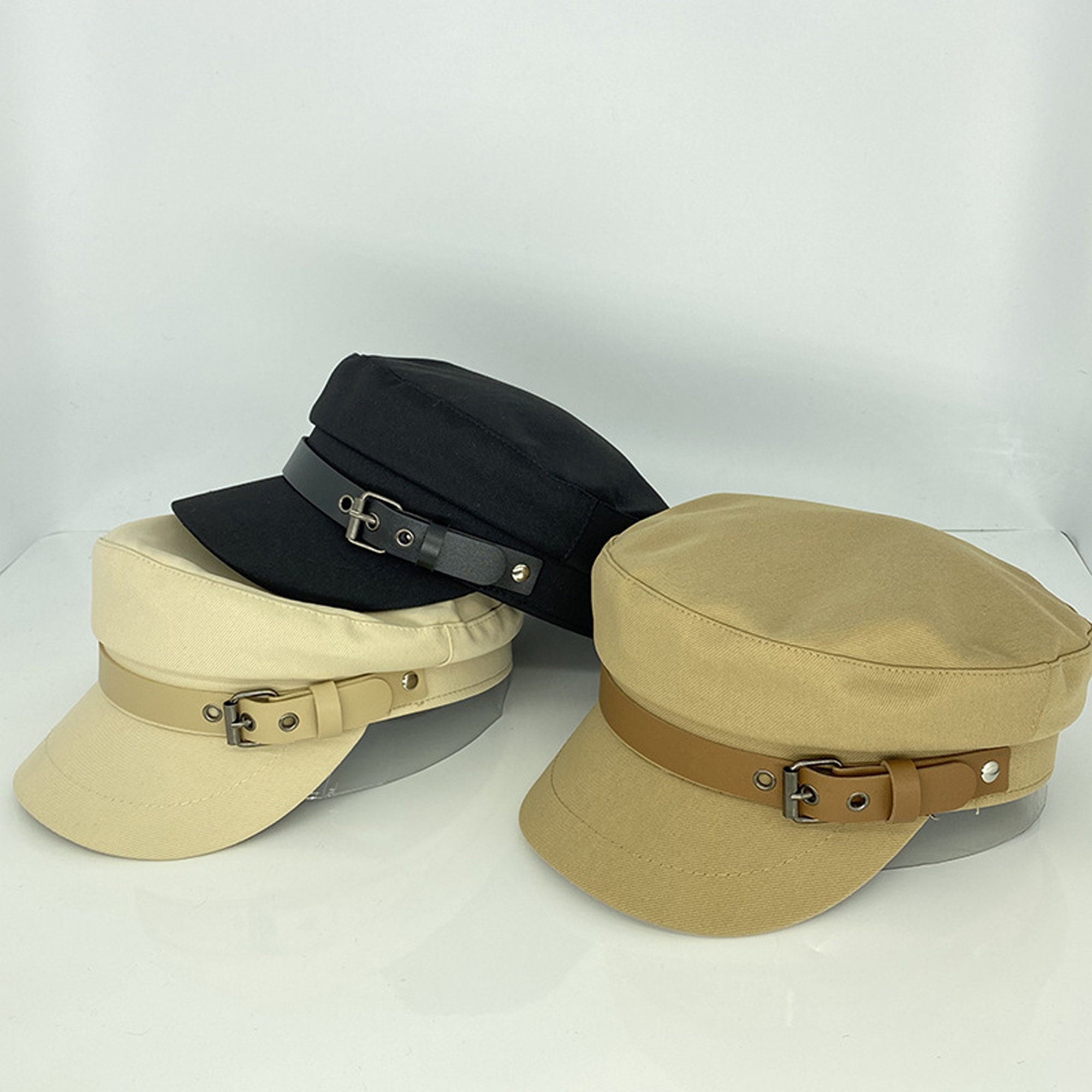 Vintage Military Flat Caps Unisex Camper Caps Army Style - Etsy