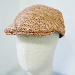 Vintage Straw Flat Caps, Irish Flat Caps, Summer Breathable Straw Hats ...