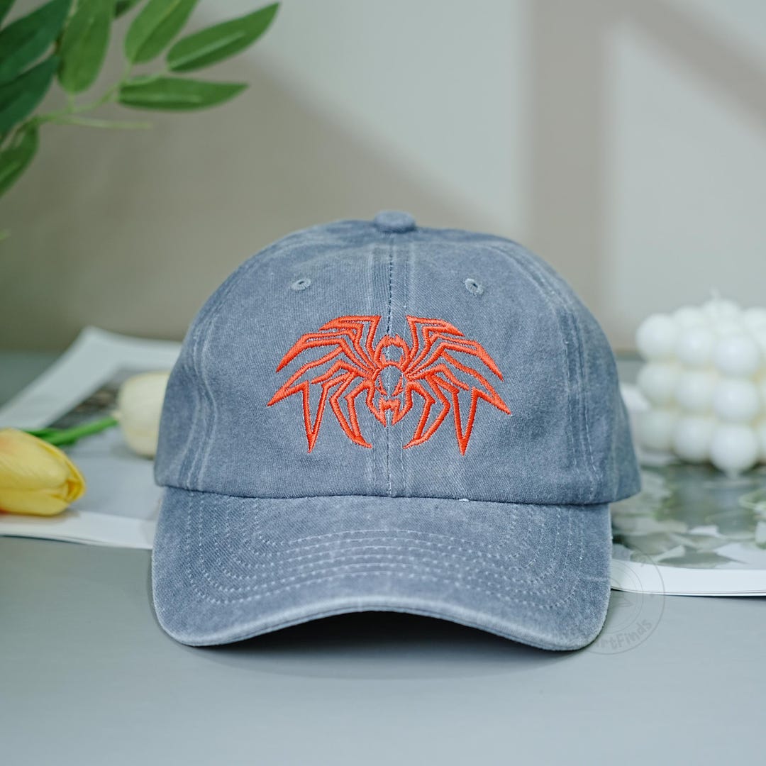 Embroidered Gothic Style Spider Hats, Novelty Spider Animals Baseball ...