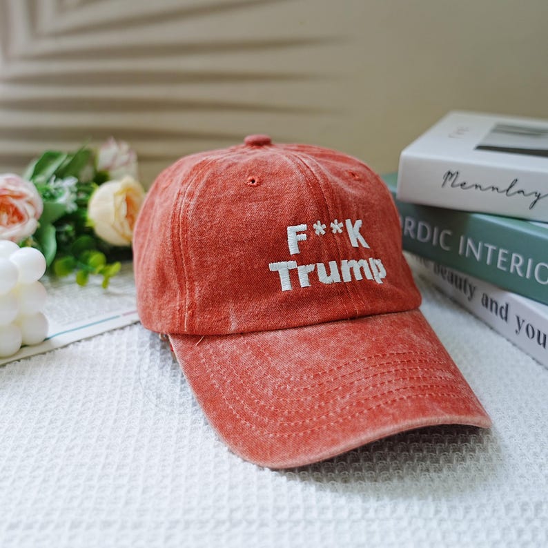 Embroidered F**k Trump Caps, Trendy Anti-trump Trucker Hats, Political ...