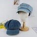 Vintage Black Cat Ear Octagonal Hats, Cute Cat Design Hat for Women ...