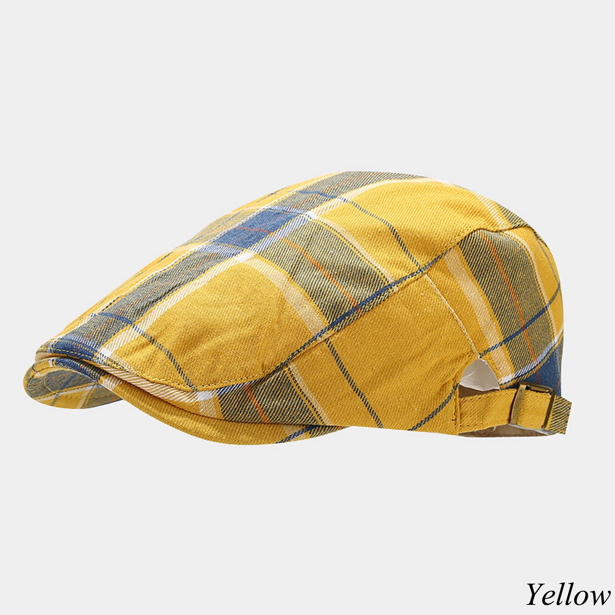 7 Color Classic Plaid Flat Caps, Traditional Ivy Caps for Men and Women ...