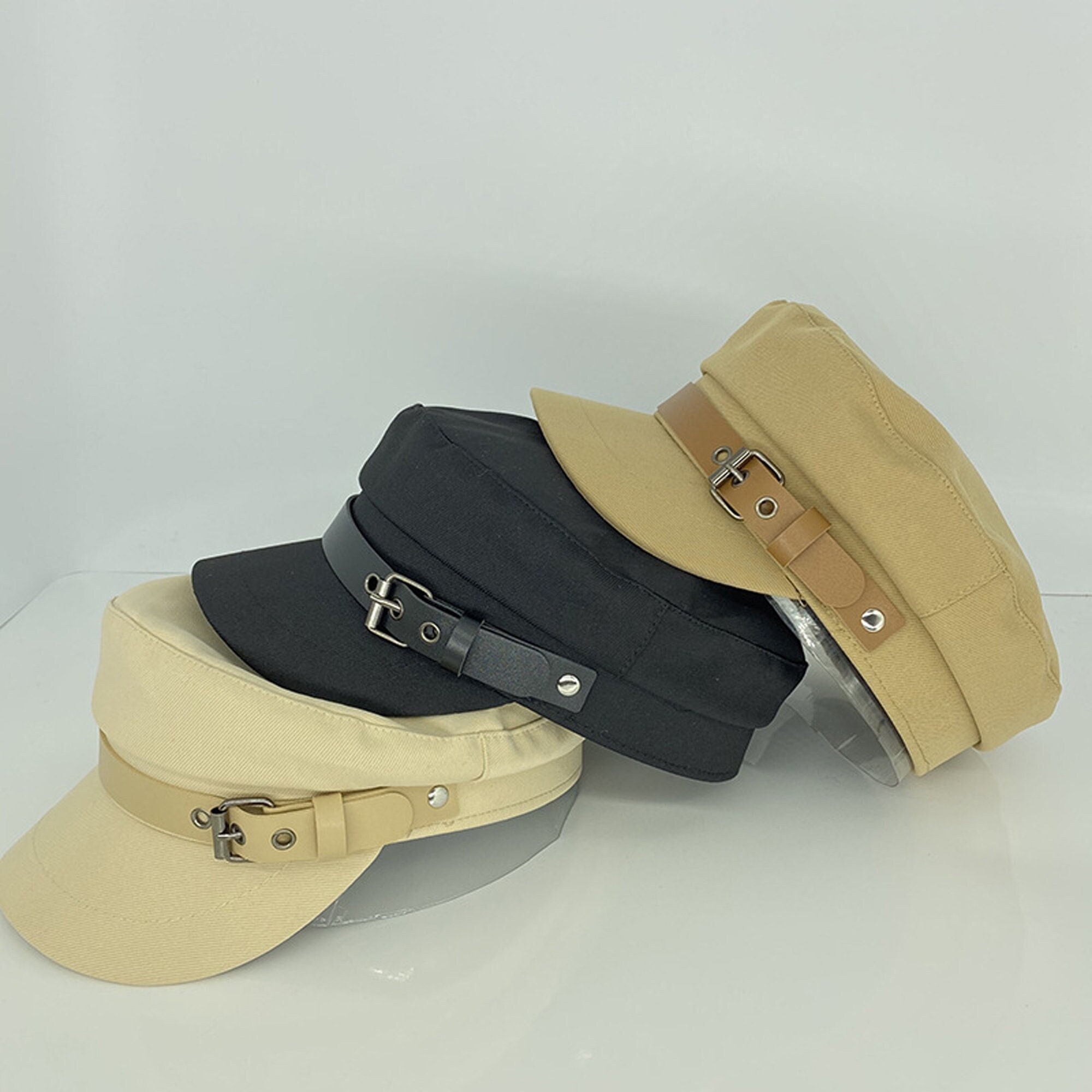 Vintage Military Flat Caps Unisex Camper Caps Army Style - Etsy