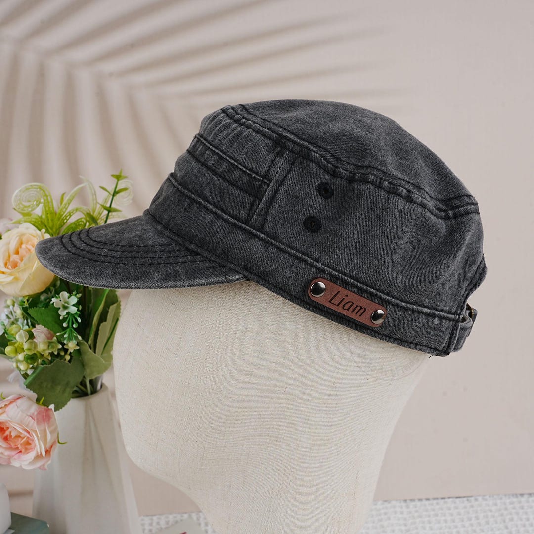 Custom Vintage Washed Flat Caps, Retro Army Style Military Cap, Castro ...